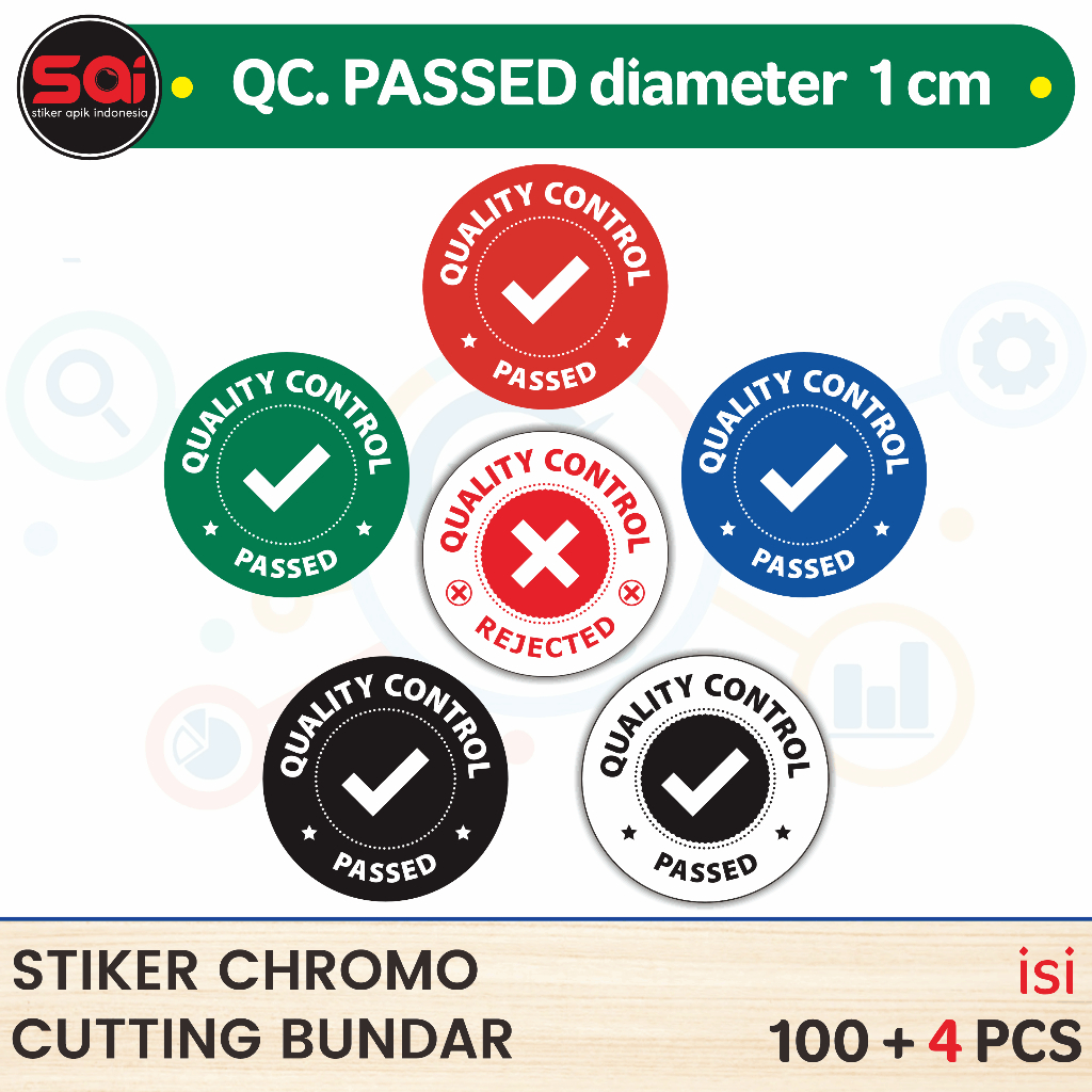 Qc PASSED chromo STICKER - QUALITY CONTROL - REJECTED STICKER ...