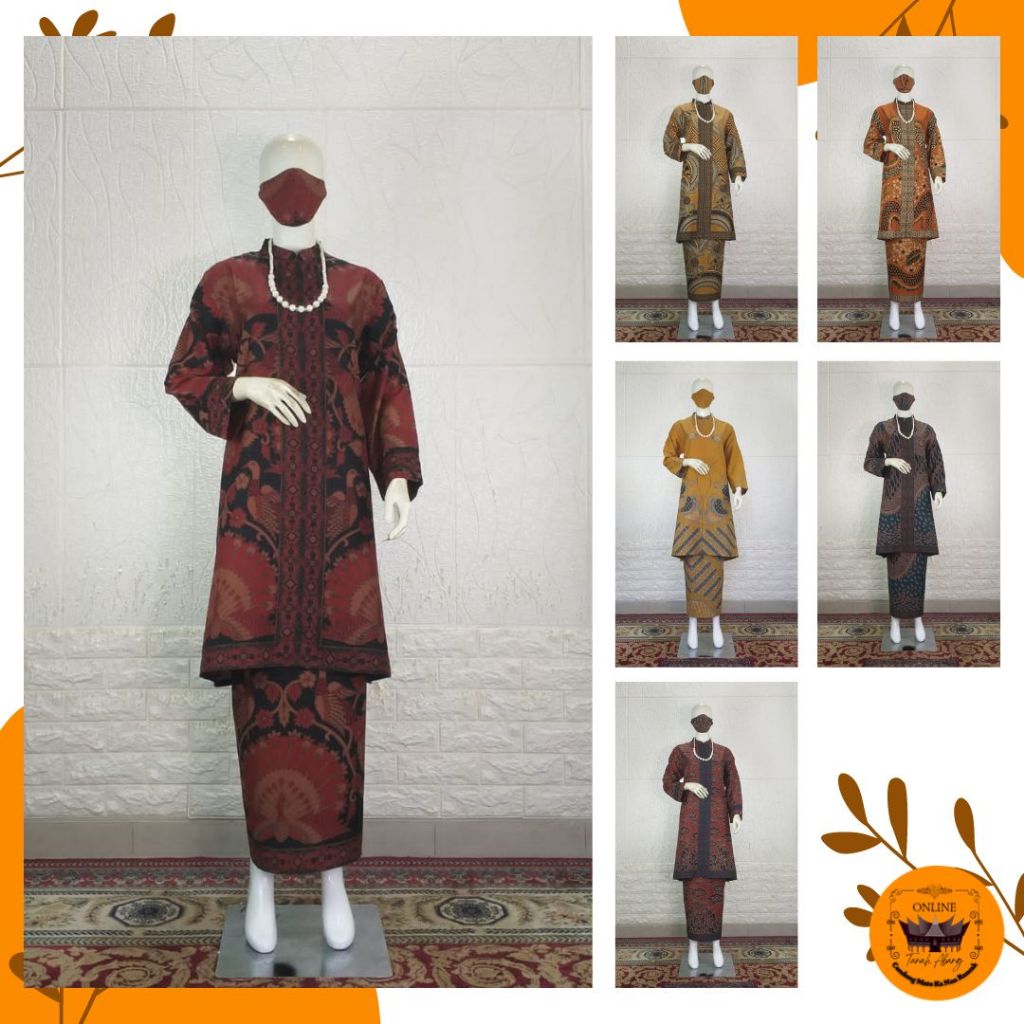 Ndr Malaysian Kurung Batik Kebaya Skirt Suit Shanghai Collar Smooth ...