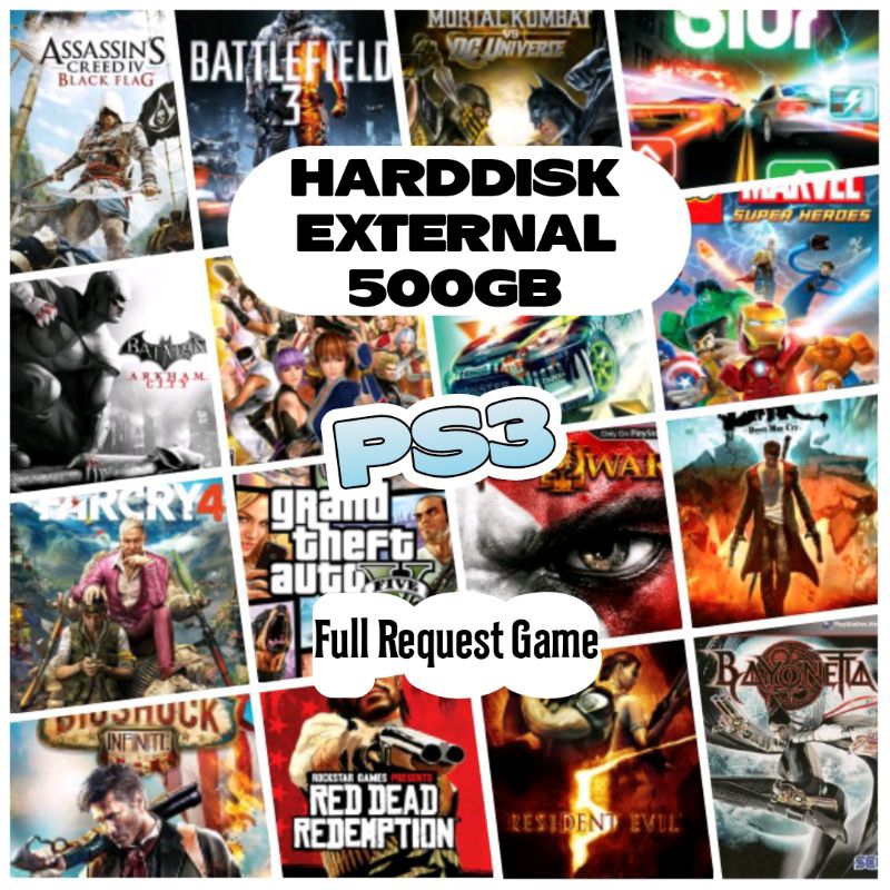 Ps3 500Gb External Hard Drive Full Request Game | Shopee Philippines