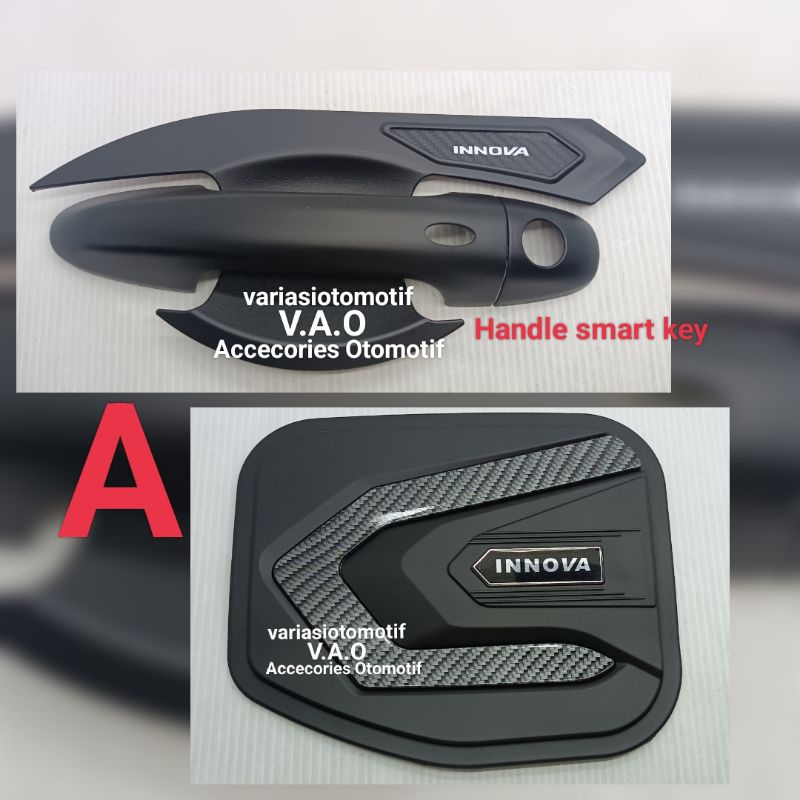 Outer Handle Cover and Tank Cover for Innova Reborn Black Stylish ...