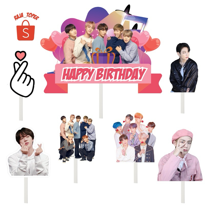 K-pop toper / happy birthday topper / bts blackpink nct dream topper ...