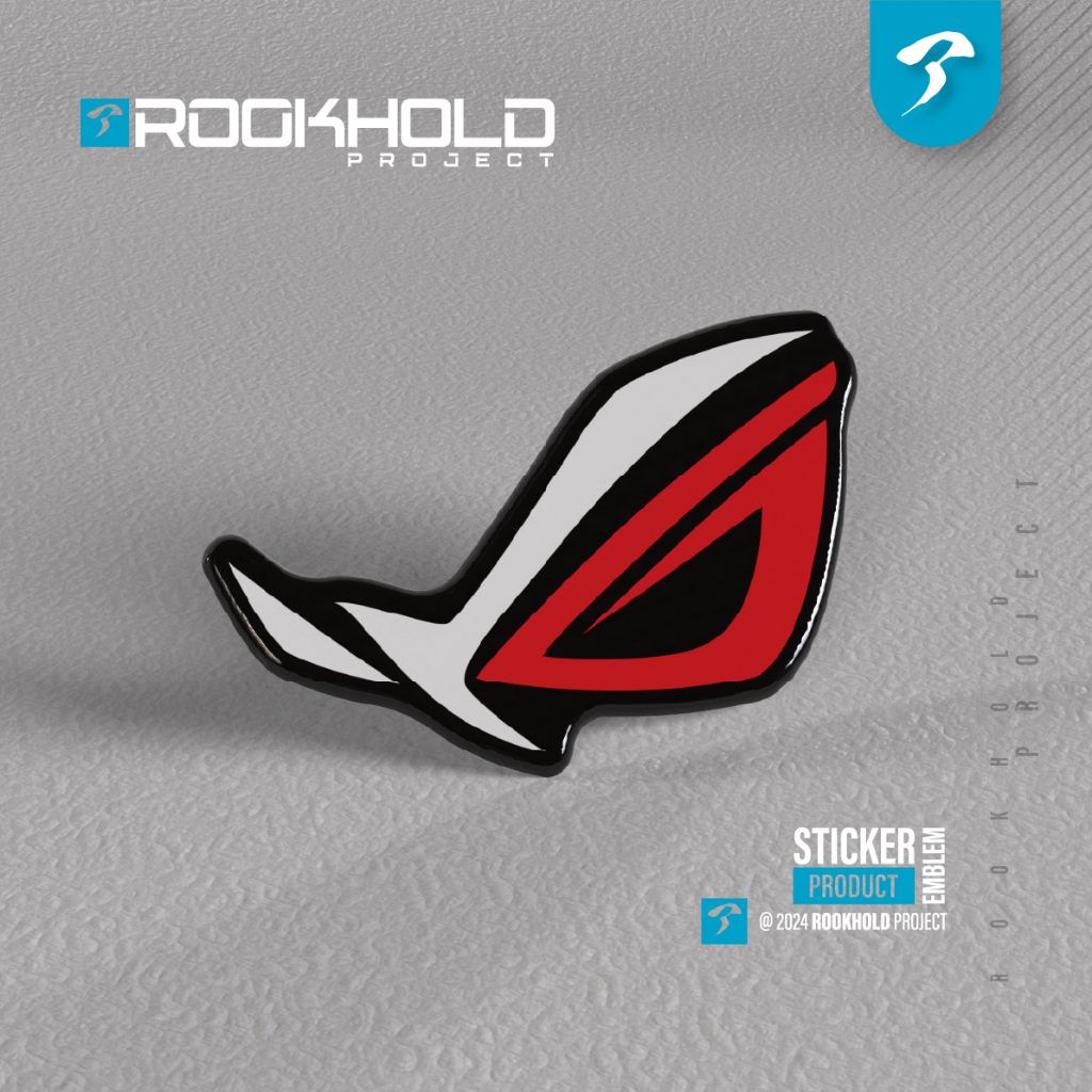 Rog Emblem Sticker | Rog Logo Embossed Sticker | Pc Sticker | Shopee ...