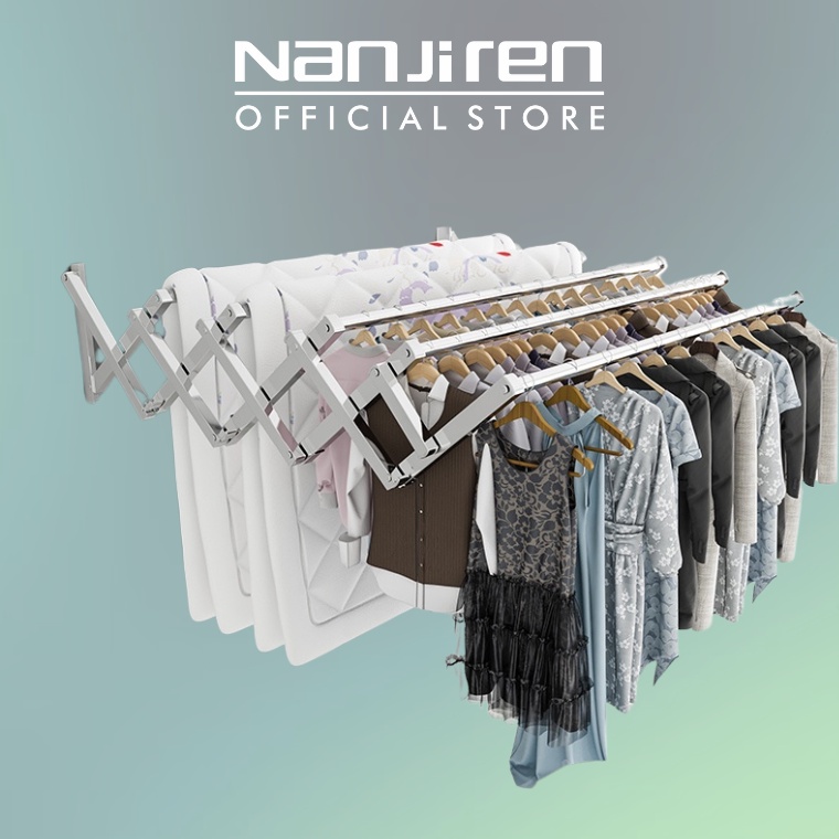 Code Y58F Nanjiren Stainless Steel Wall Mounted Clothesline Multilayer ...