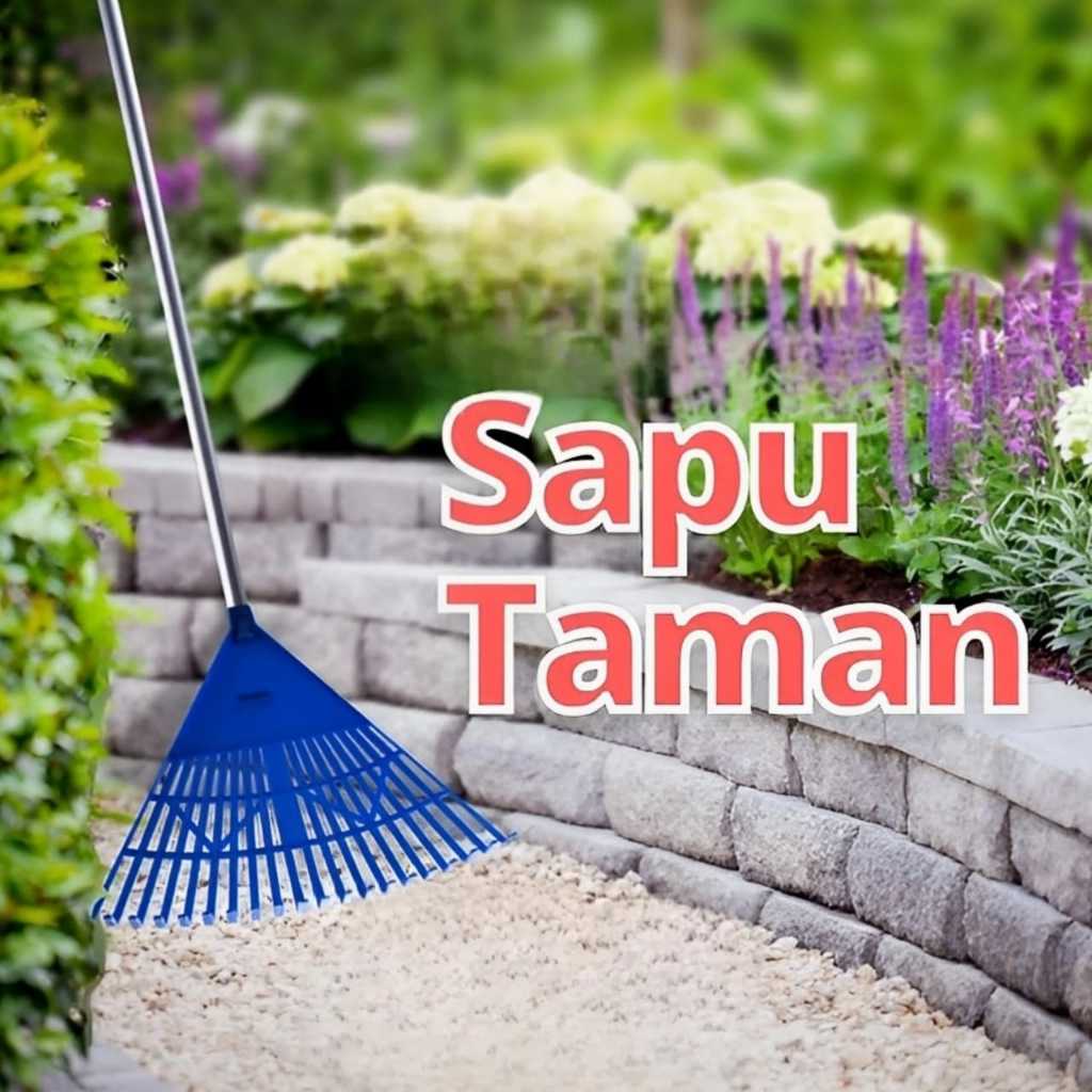 Large Leaf Garden Broom Long Handle Garden Broom Rake Garbage Broom ...