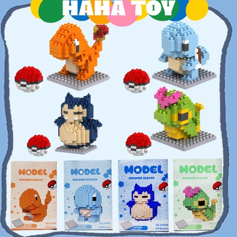 Diy Stacking Charmander Blocks 3D Blocks Toys Nano Blocks Pokémon Series Mini Block Bricks Toys ...