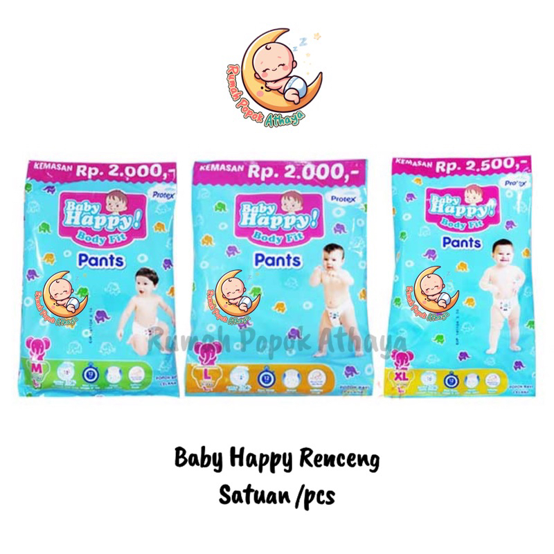 Baby HAPPY RENCENG S M L XL XXL (Unit price / pcs) | Shopee Philippines