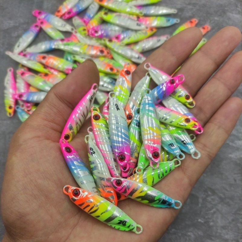 Metal Jig Duo Cast 10,15,20 Gram Full GID And Zebra Hologram | Shopee ...