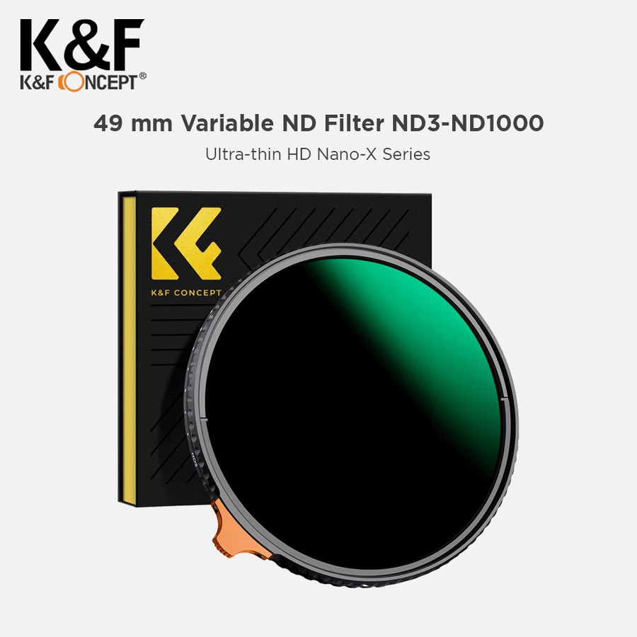 KNF Concept 49mm Lens Filter Nano-X Variable ND3-1000 Original K&F ...