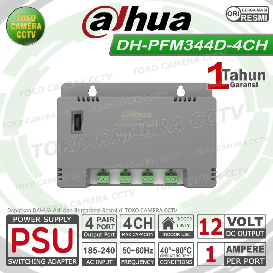 POWER SUPPLY DAHUA 4 CAMERA PSU CCTV ADAPTER 4CH 4 PORT | Shopee ...
