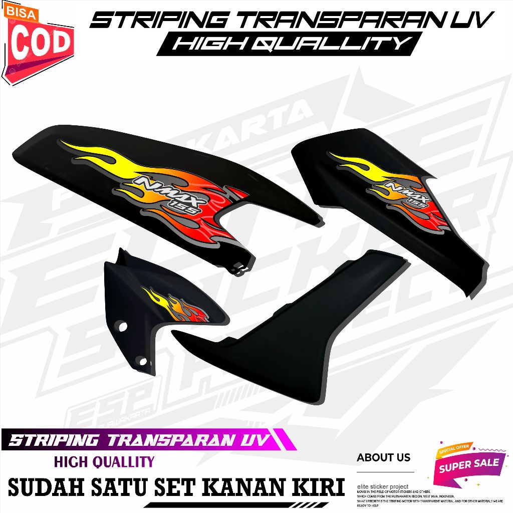 Striping Transparent Variations YAMAHA NMAX OLD 155 STICKER Variations ...