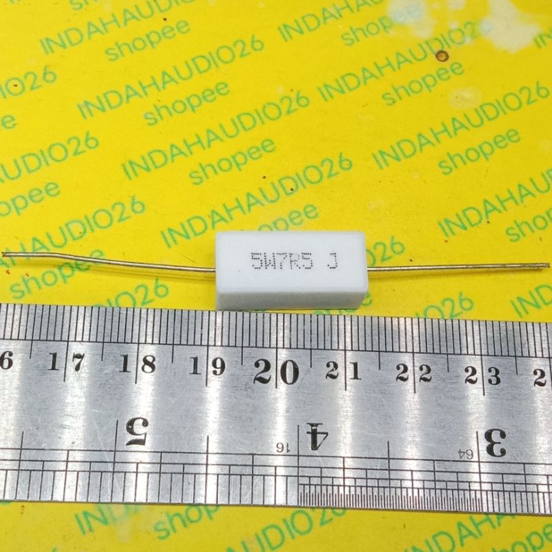 TAIWAN 7R5 5W resistor 7.5 ohm THICK FOOT COPPER 7,5 ohm 5 watt 5watt ...
