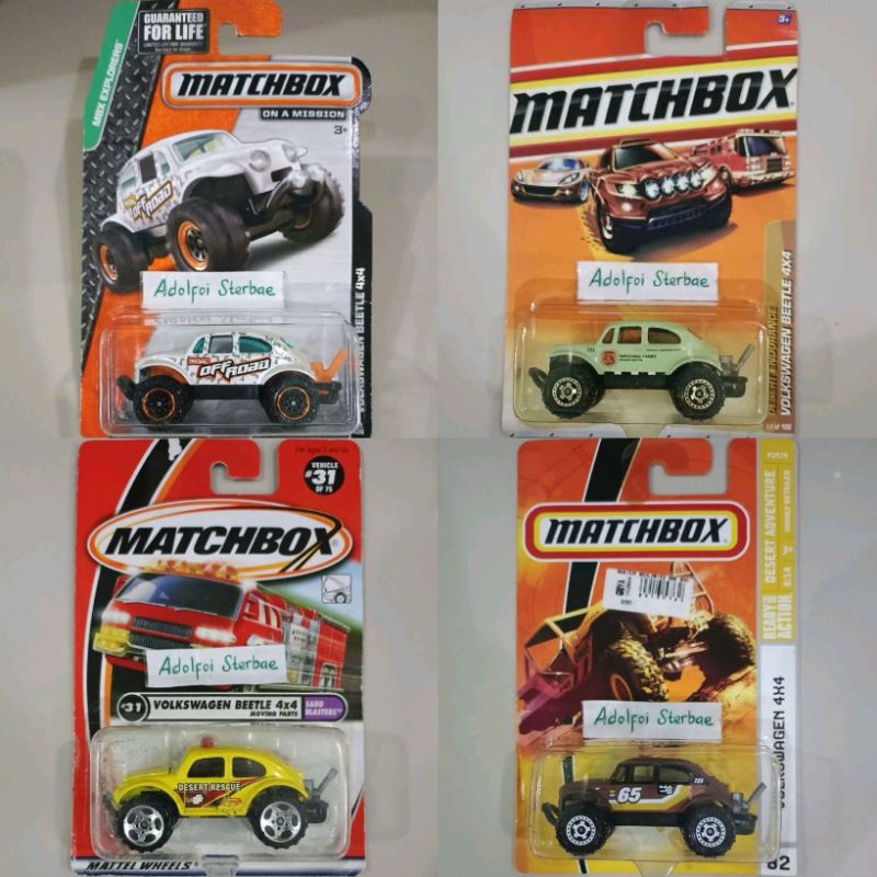 Matchbox vw volkswagen beetle 4x4 moving parts sand blasters desert ...