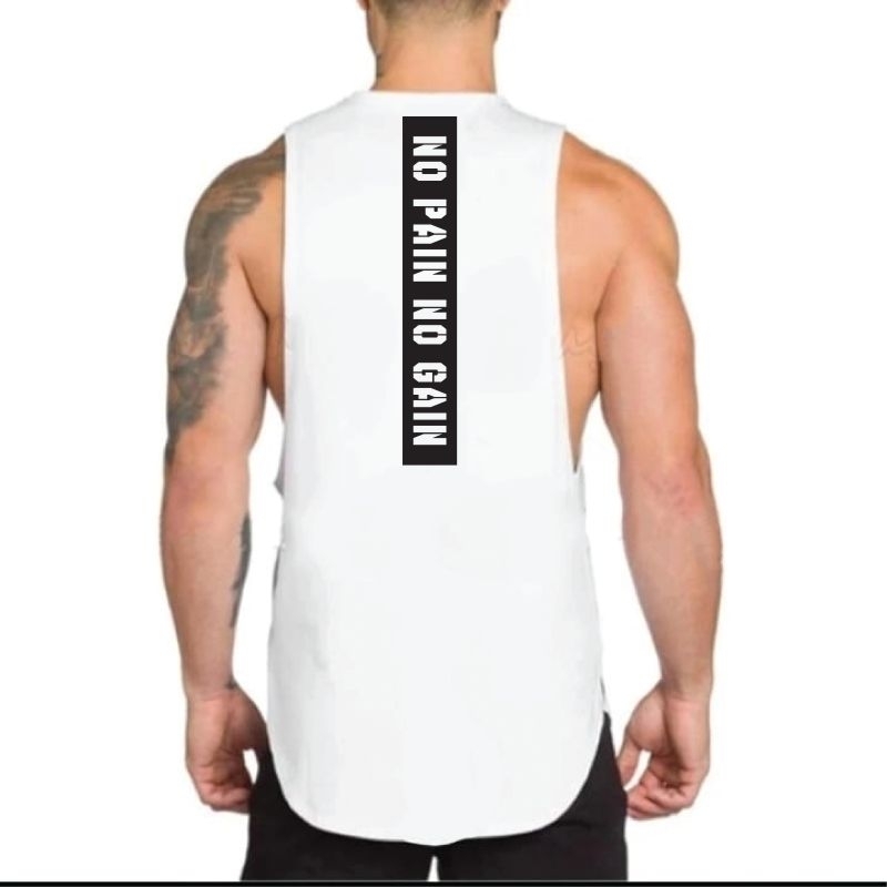 Singlet Low Cut No Pain No Gain | Men's Undershirt NPNG Fitness Gym ...