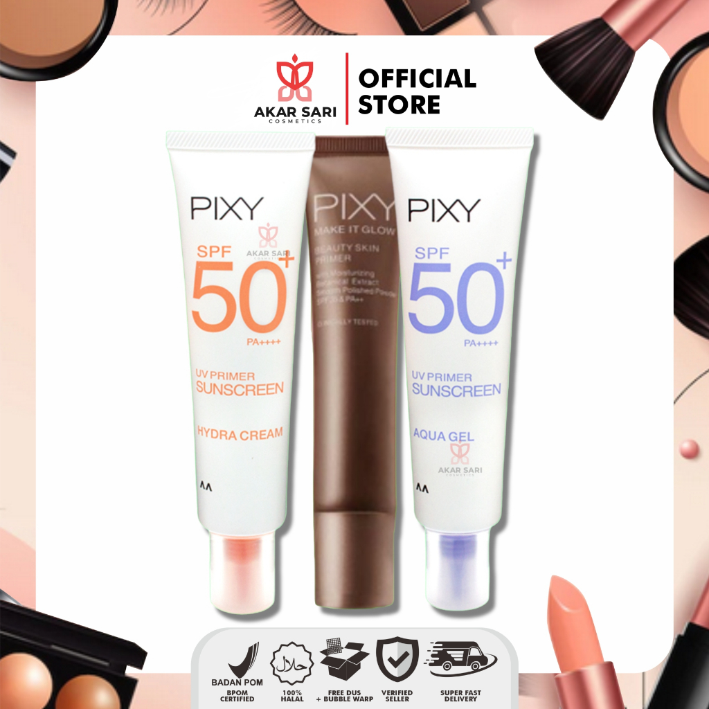 PIXY MAKE IT GLOW BEAUTY SKIN PRIMER | PRIMER SUNSCREEN AQUA GEL SPF50 ...