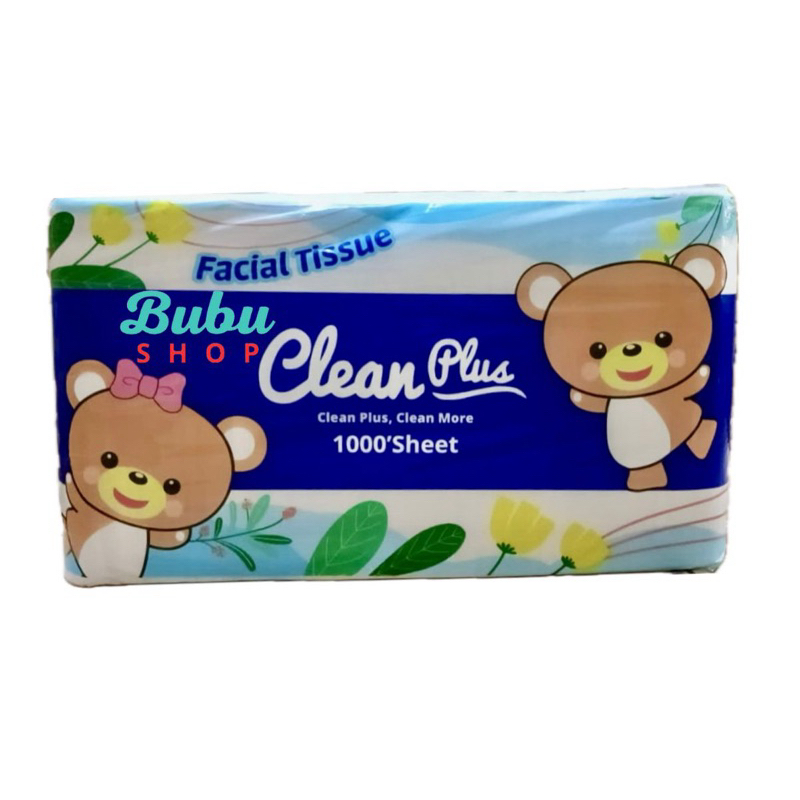 Kilo facial Tissue Clean Plus 1000 sheets 2ply cleanplus | Shopee ...