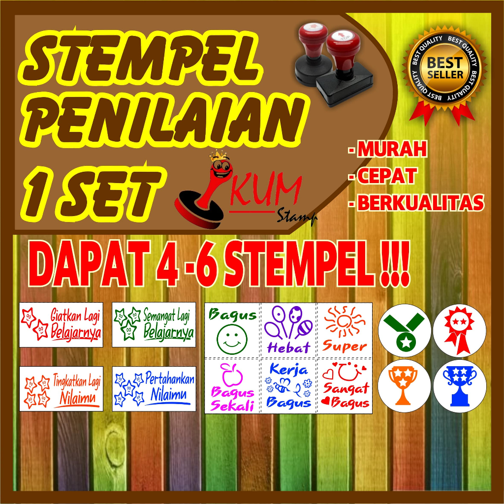 Reward Stamp, Assessment Stamp, Teacher Value Stamp (1 SET) | Shopee ...