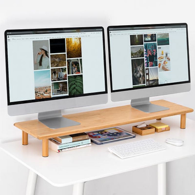 Round Dowel leg Monitor table | Elegant Minimalist Monitor Stand ...