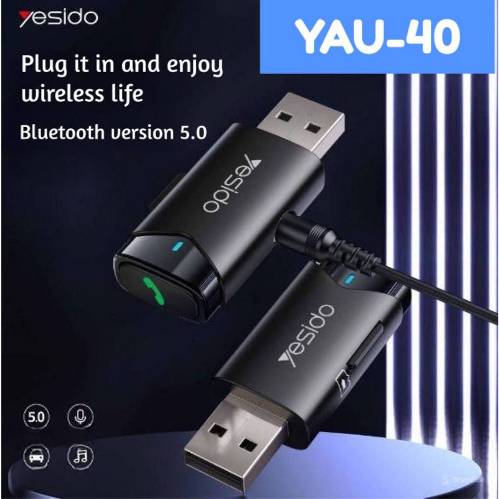 Rc Yesido YAU40 USB Dongle Bluetooth Transmitter Bluetooth 5.0 Receiver ...