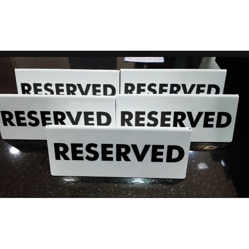 Acrylic Reserved Table Board Acrylic Reserve Table Sign Reserved Sign ...