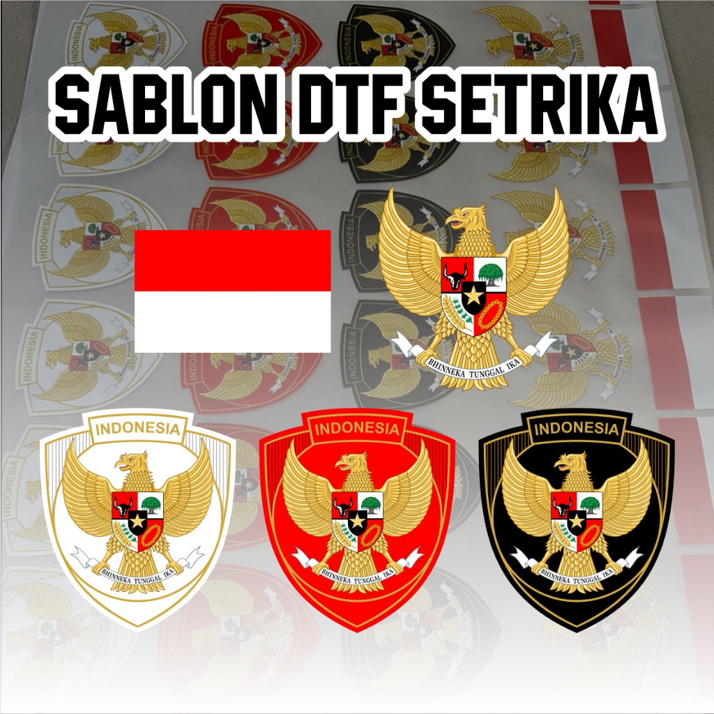 MERAH PUTIH Garuda Pancasila Logo Ironing Screen Printing Red And White ...