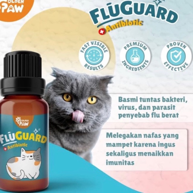 Fluguard GOLDEN PAW Cat FLU Medicine Fever And Cold Hard To Heal ...