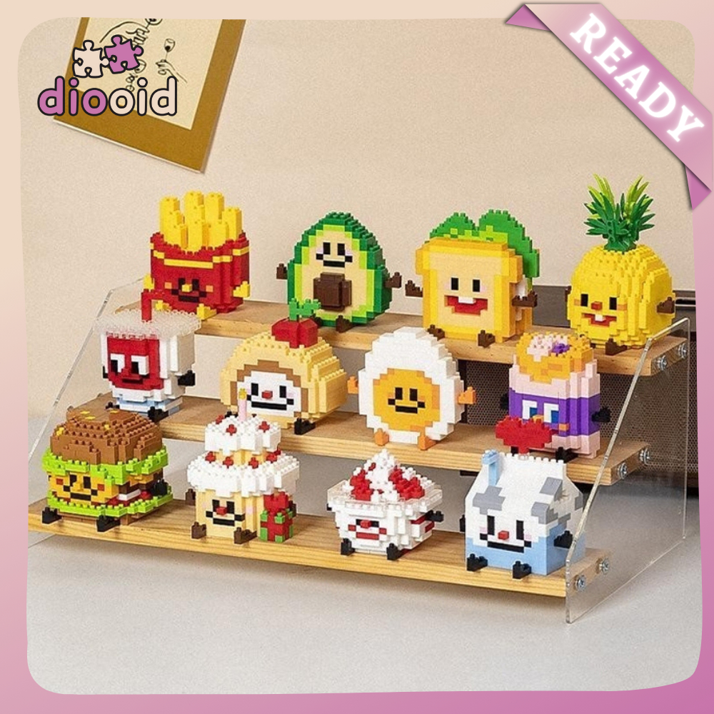 [Ready]DIY Toys Stacking Blocks Food Model Nano Bricks Stacking Blocks Educational Toys DIY Food ...