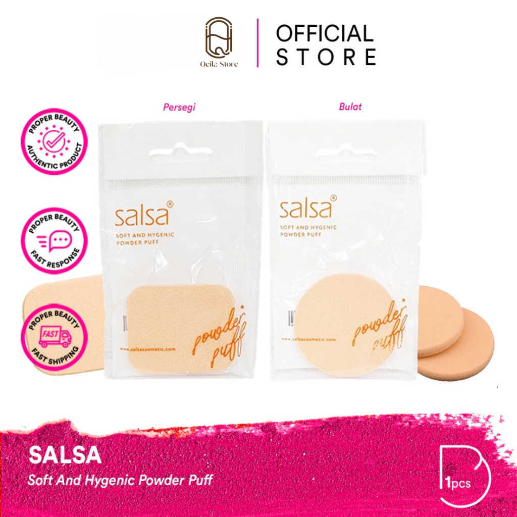 Qeila - SALSA Round & Square Powder Sponge | Make Up SPONGE | Shopee ...