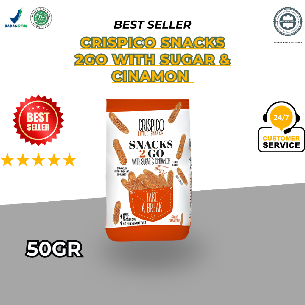 Crispico SNACKS 2GO WITH SUGAR AND CINNAMON | 100% HALAL ORIGINAL BPOM ...