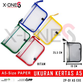 X-ONE SMALL ZIPPER BAG A5 SIZE (NOTEBOOK) MESH ZIPPER MAP A5 ZP-01 A5 ...
