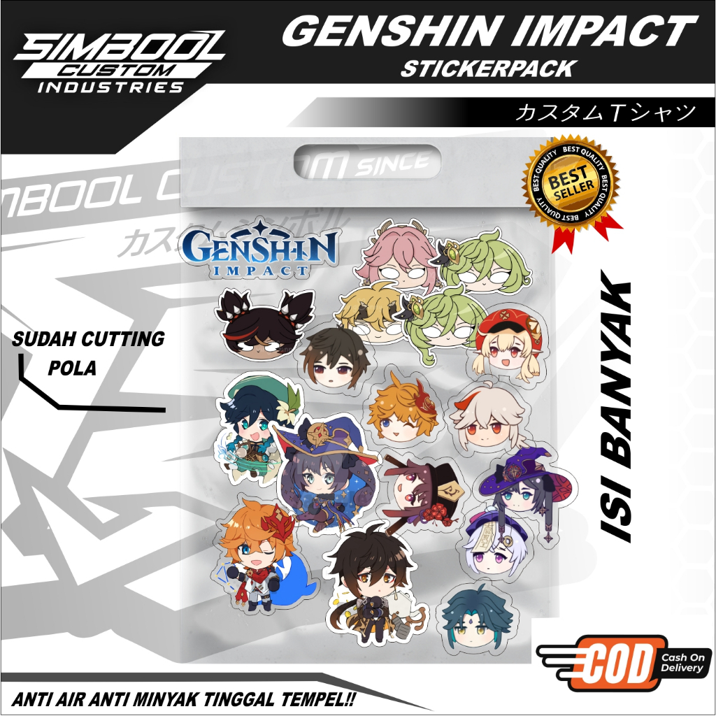 Stickerpack genshin impact sticker PACK CONTAINS MANY ALREADY CUT, NEAT ...