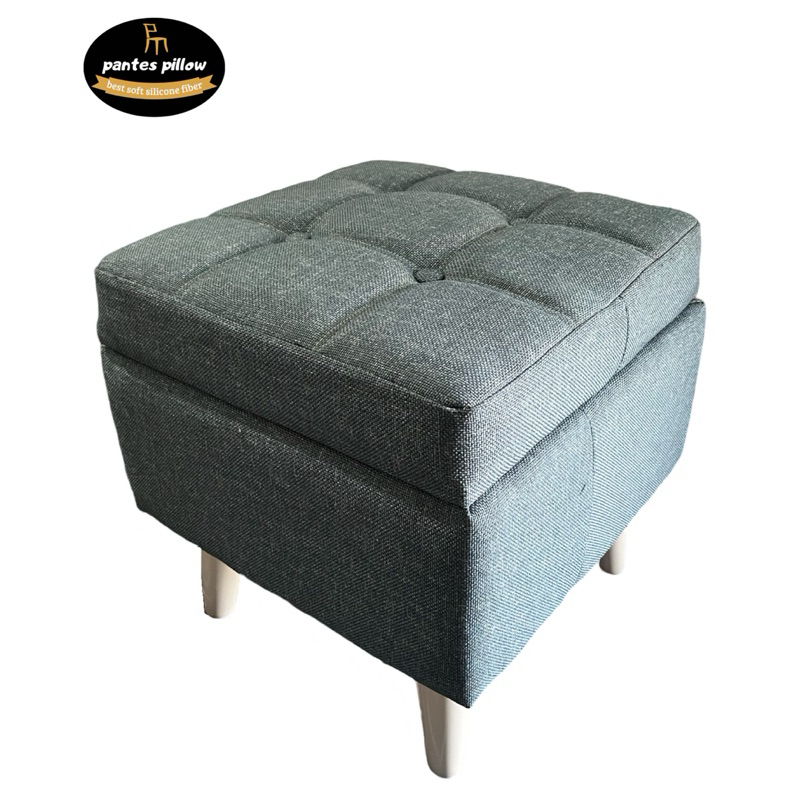 Blue Stool Sofa, Modern Minimalist Multipurpose Seating Storage Box ...