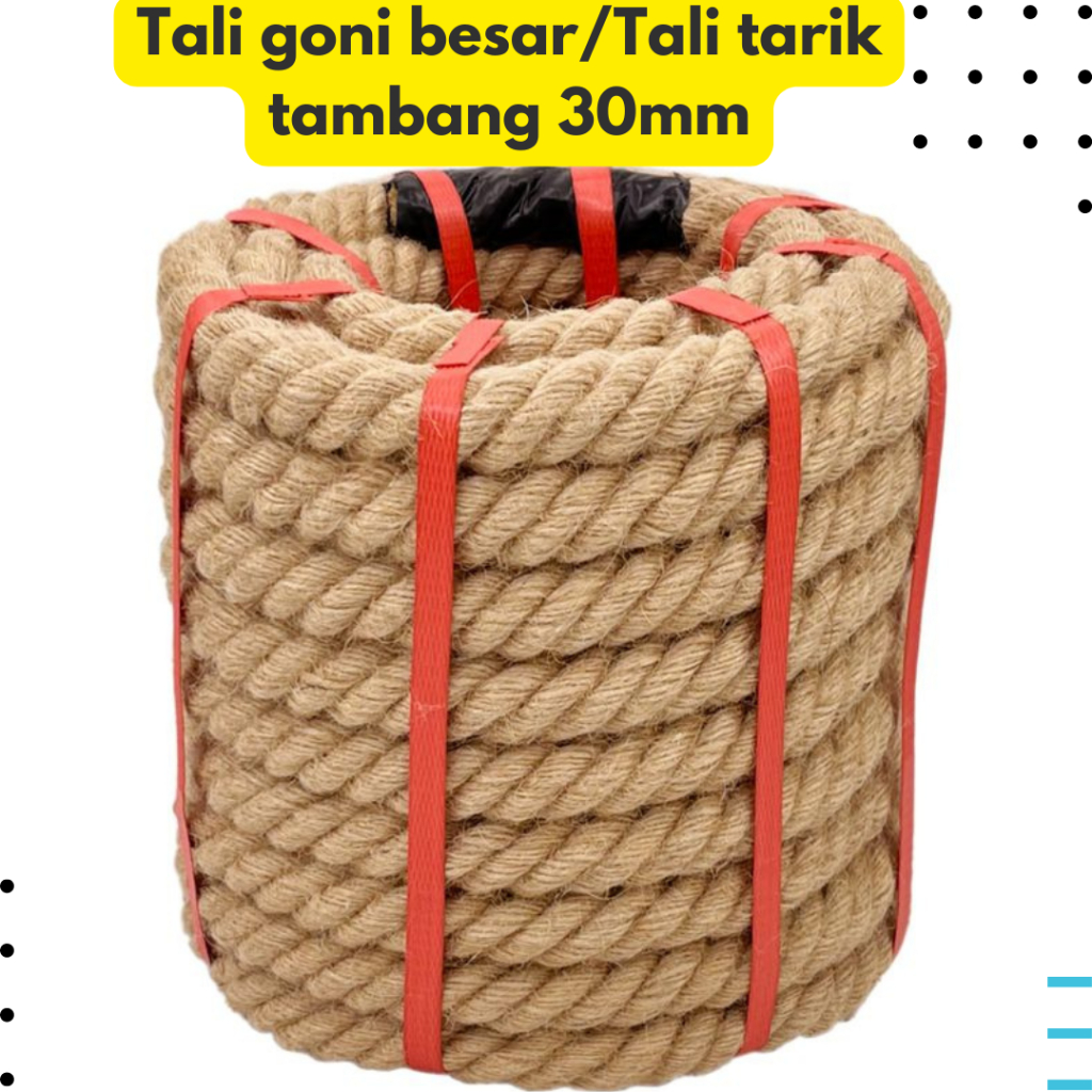 LARGE JUNE ROPE|Hemp Rope|30MM MINE PULL ROPE PERMETER | Shopee Philippines