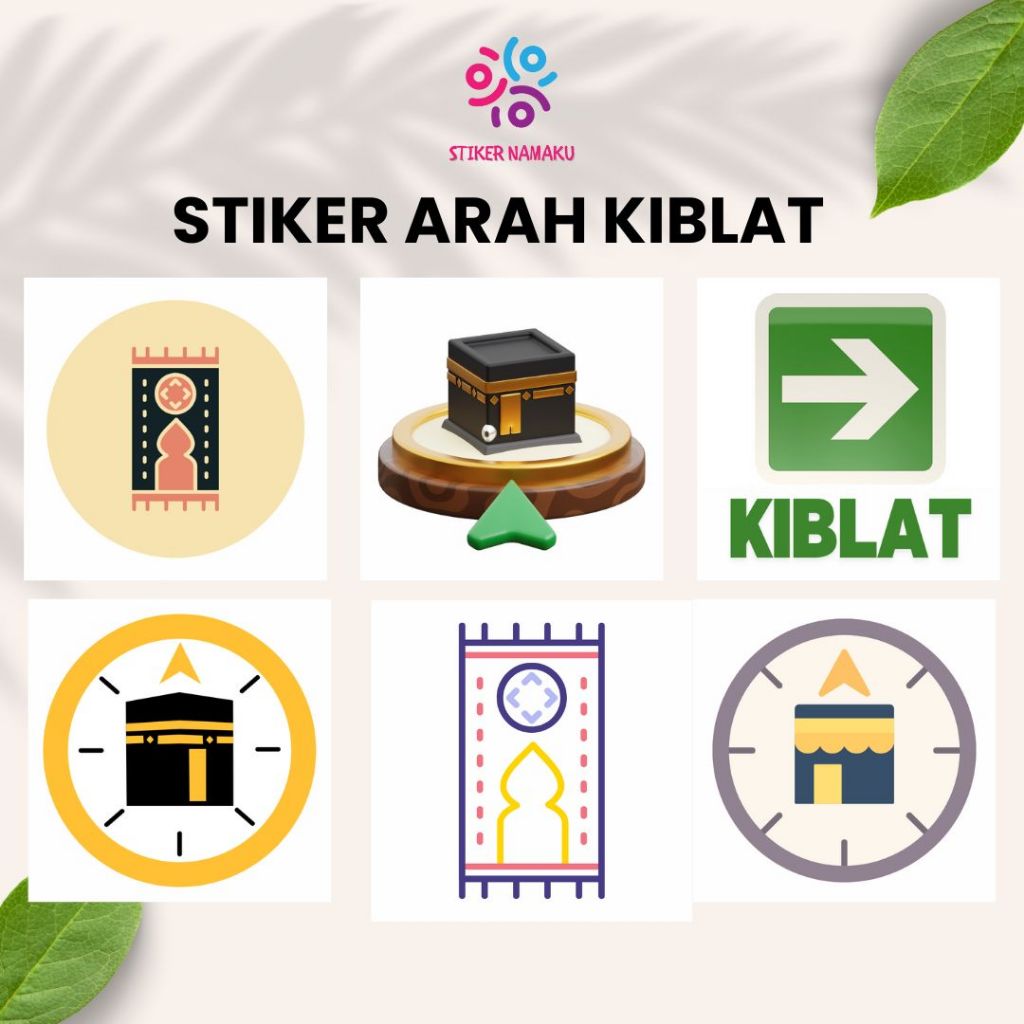 Qibla STICKER - Waterproof Prayer Directions STICKER | Durable ...