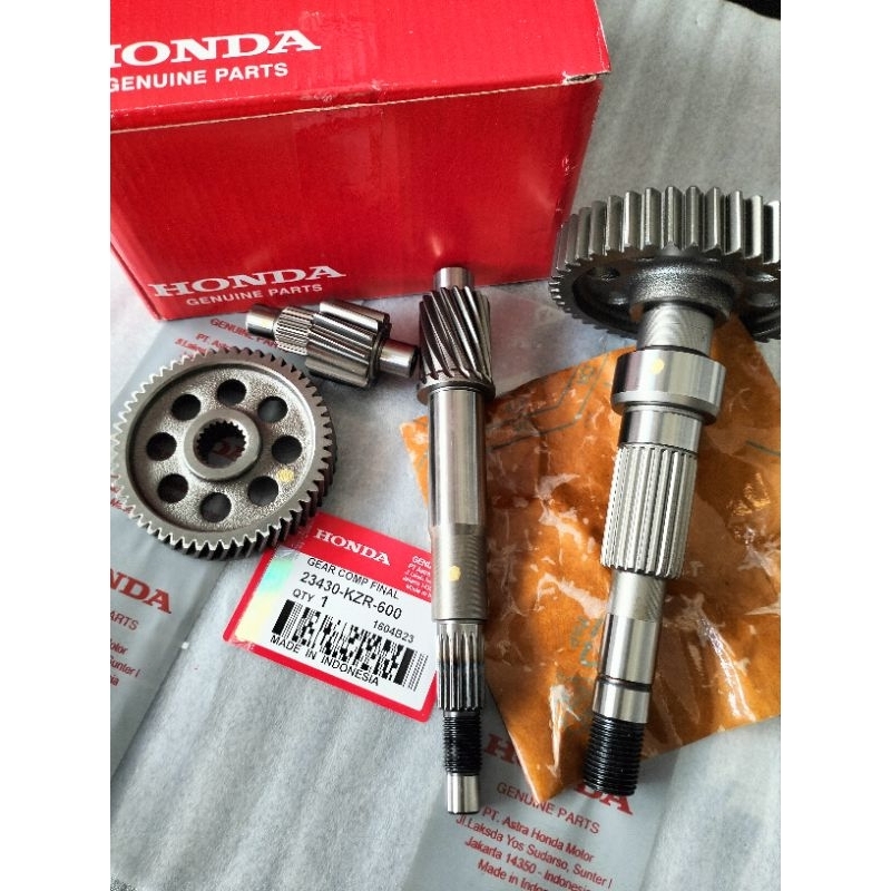 Gear ratio complete set 23411-KWN-600-Vario 125 fi Vario 125 techno ...