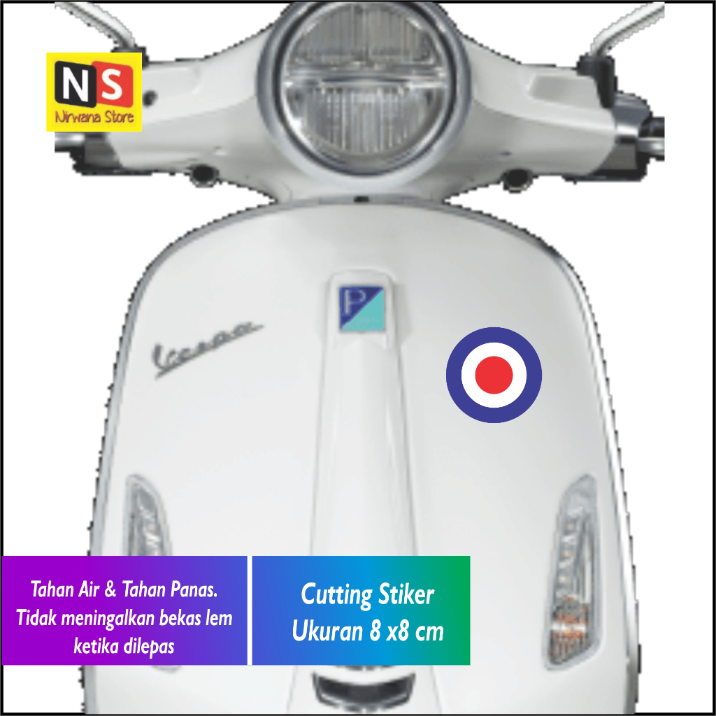 Vespa Logo Shooter Target Sticker - Vespa Classic - For Motorcycles ...