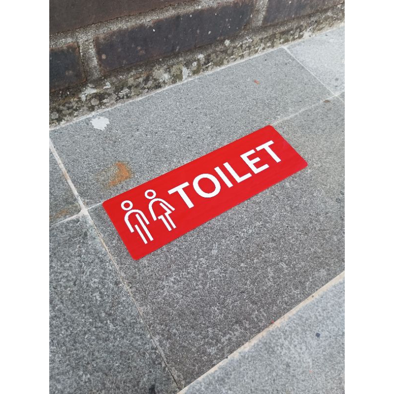 MERAH Acrylic signage/TOILET/Red | Shopee Philippines