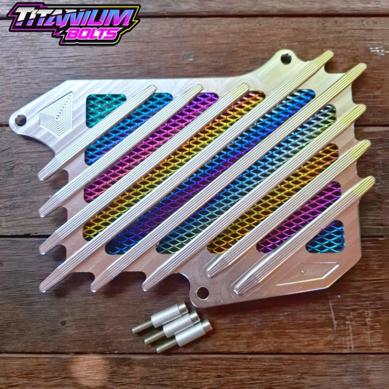 Radiator Cover Triangle Titanium GR5 Honda PCX 160/ADV 160/Vario 160 ...