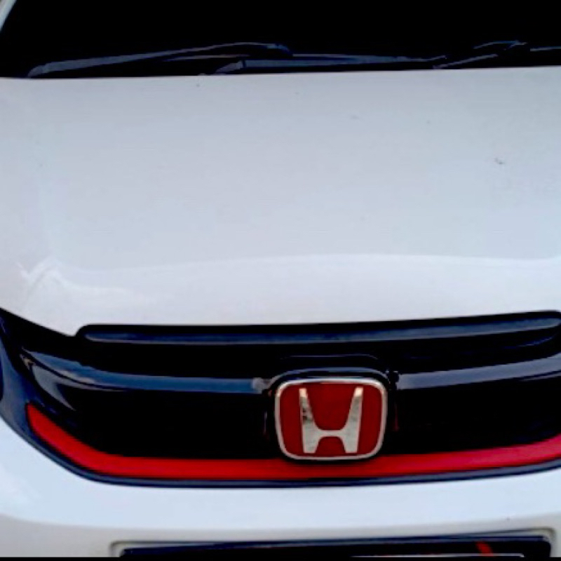 MERAH Red Honda BRIO Emblem, Red logo, glass look glossy, front and ...