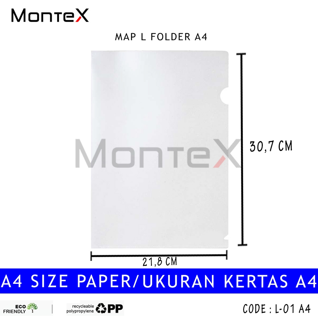 Montex MAP L FOLDER A4 MAP PLASTIC A4 / L-01 A4 | Shopee Philippines