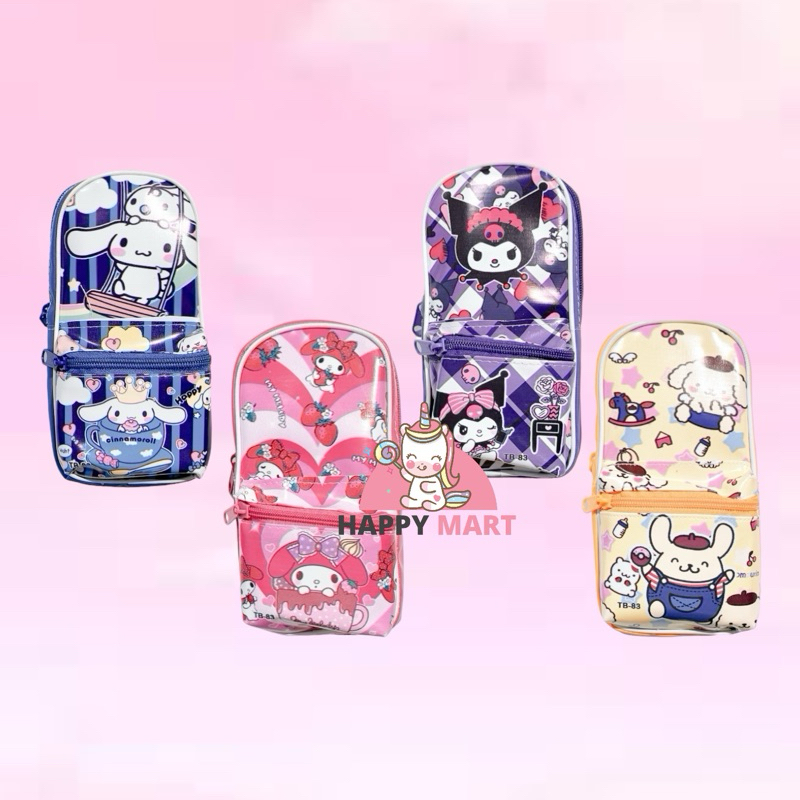 Synthetic leather pencil case with small bag model | Shopee Philippines