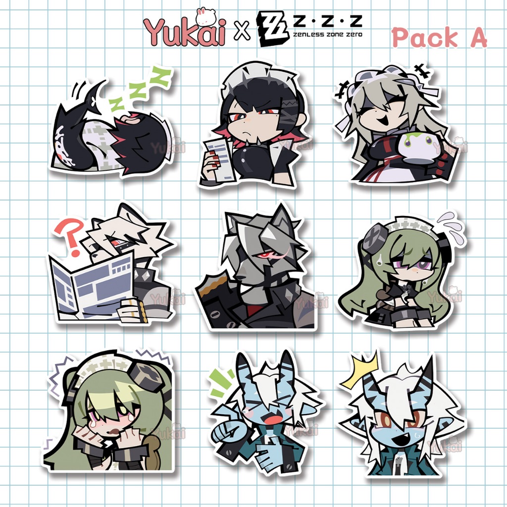 Premium Zenless Zone Zero (ZZ) Pack Stickers, Waterproof Anime Stickers ...