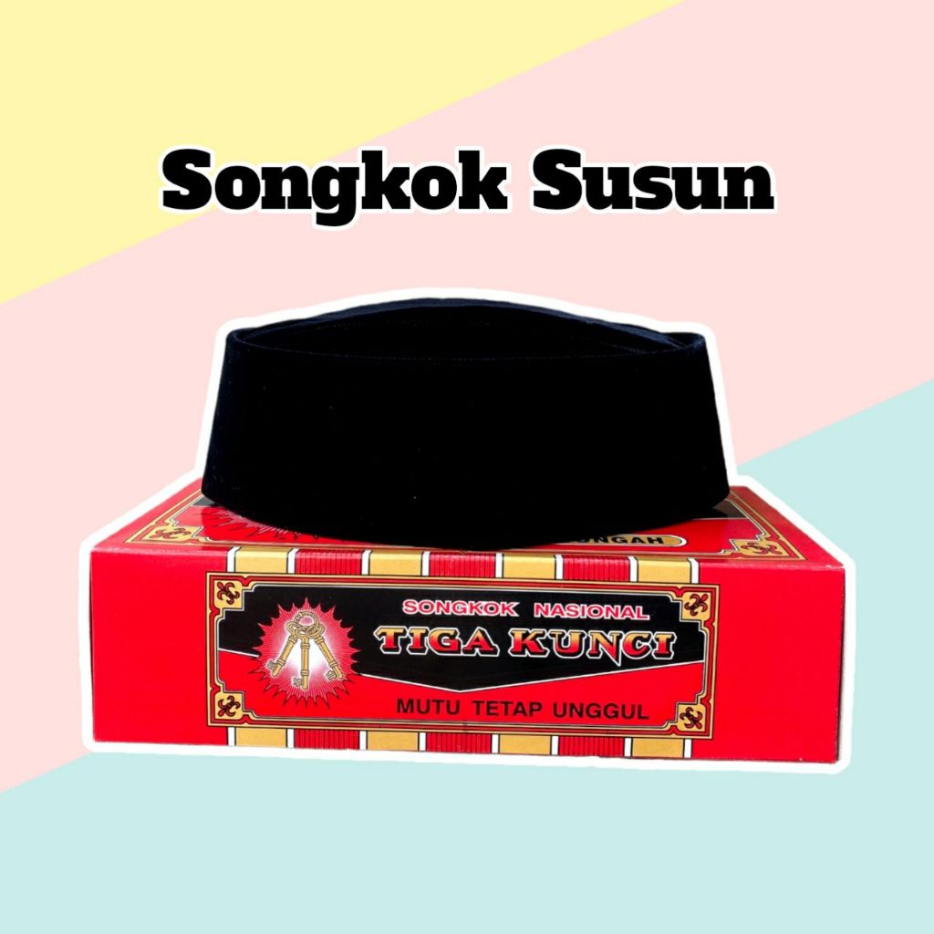 Three Key Songkok / Three Key Stacking Songkok / Adult Songkok / Plain ...