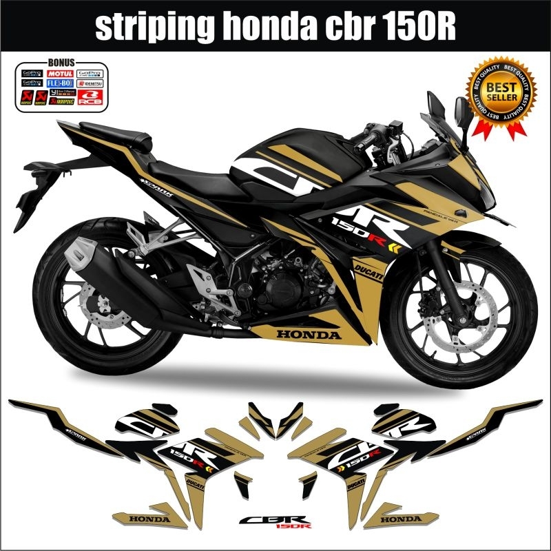 Cbr 150R Facelift Semifull Motorcycle Sticker Striping / Honda Cbr 150R ...