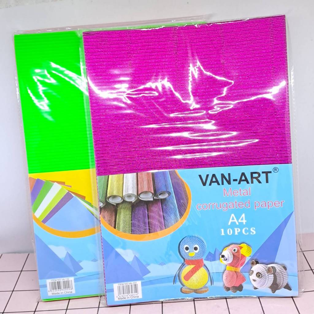 (10 Sheets) Kokoro Paper/Corrugated Paper/A4 Colored Wavy Paper Craft ...