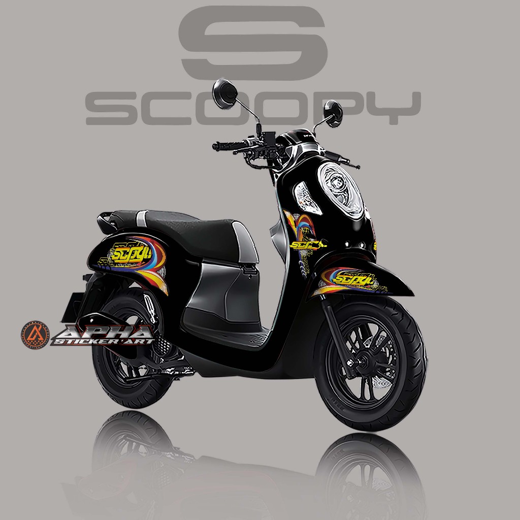 Elegant Honda Scoopy Design Striping Sticker | Striping Honda Scoopy ...