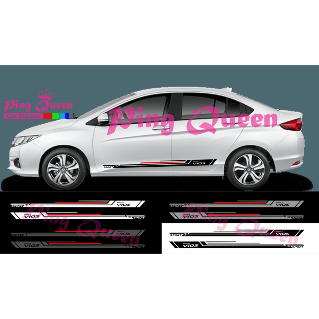 Sticker LIST BODY Side Car VIOS Latest MOTIF CUTTING TOYOTA VIOS Car ...