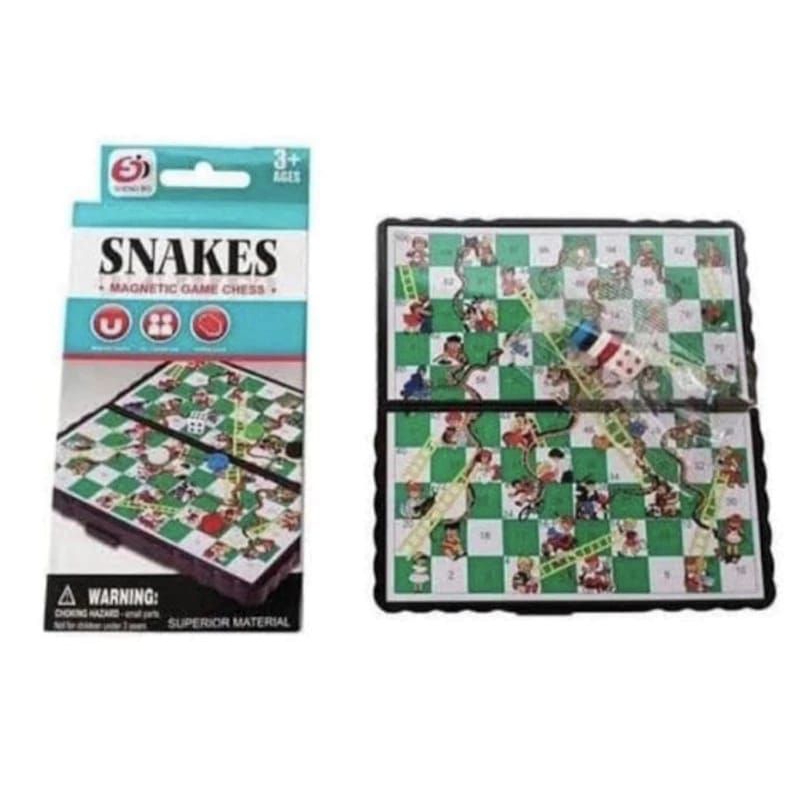 Mini Snake and Ladder Magnetic / Snake and Ladder Pocket Board Game Toy ...