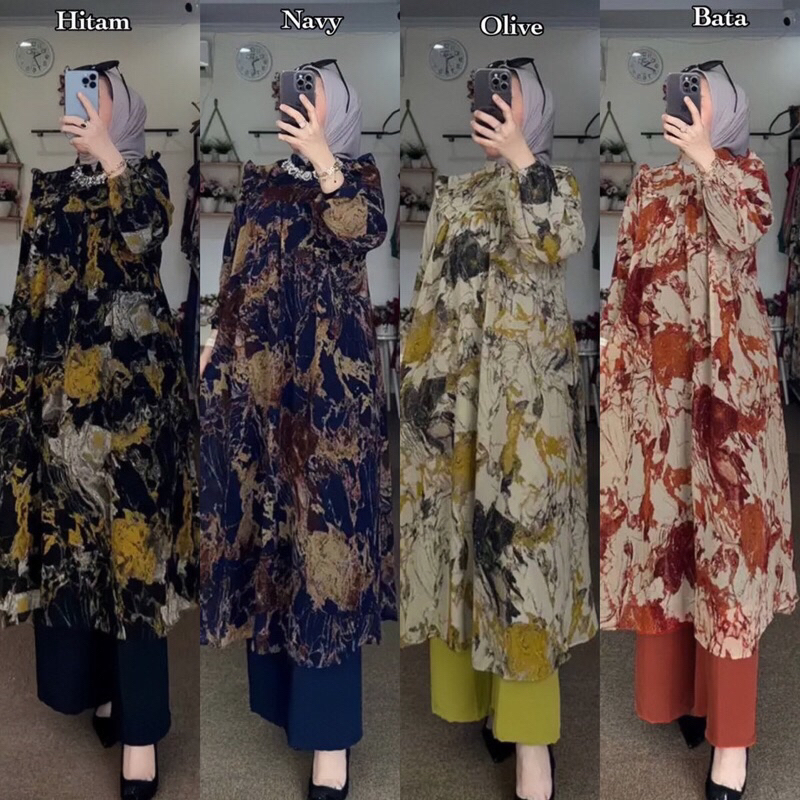 One set long tunic suit for adult women, latest viral premium rayon ...