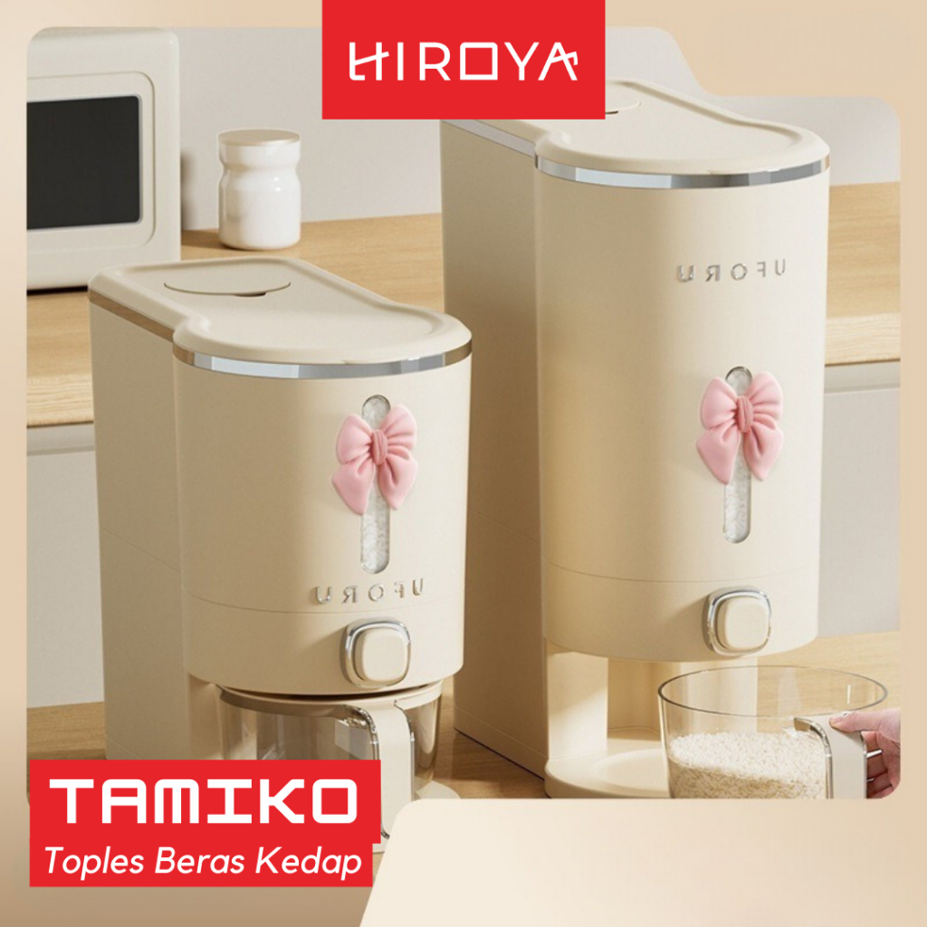 【HIROYA】TAMIKO Minimalist 5 KG Rice Container Rice Storage Container 10 ...