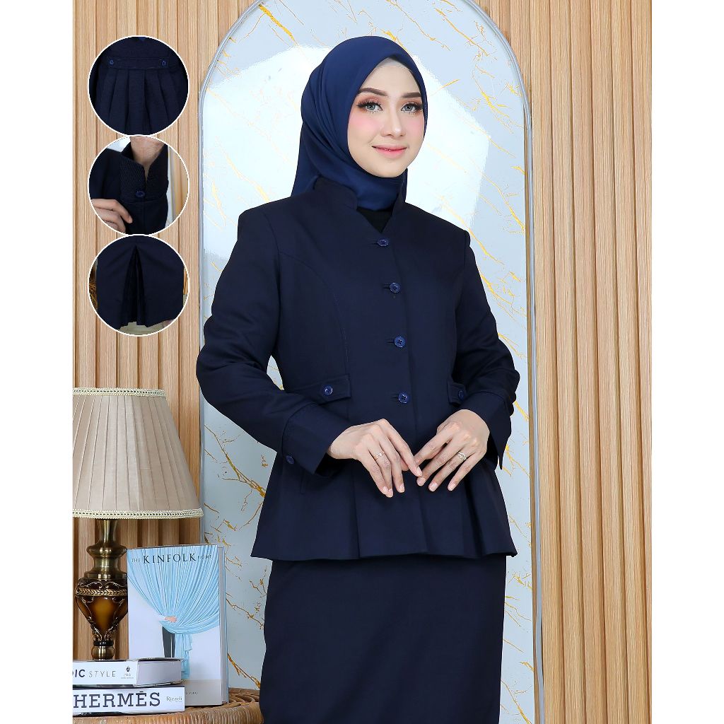 Teacher Work Service Uniform/ASN Blue Standard Shanghai Setting Up Polyester Span Skirt Suit ...